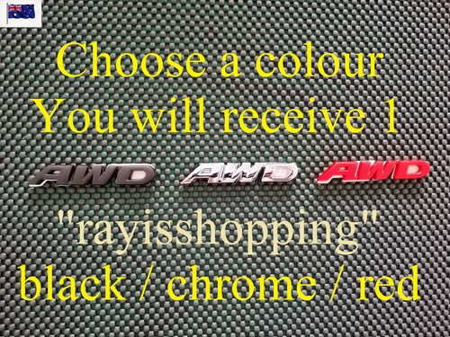 Choose a Colour 1 x AWD Decal Badge Sticker, All Wheel Drive Car 4WD ...