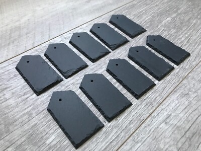 10 Handmade Slate Mini Chalkboard Name Tags Wedding Favours Partys ...