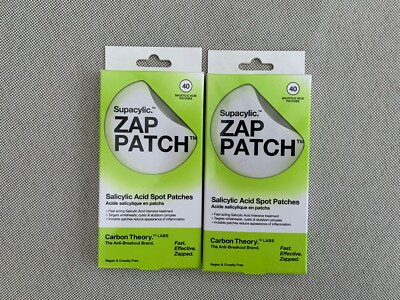 2 x Carbon Theory Salicylic Acid Zap Spot Patches 40 Pack BNIB FREEPOST ...