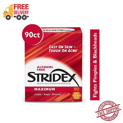 90 Ct Stridex Medicated Acne Treatment Pads Maximum Strength 2.0% Salicylic Acid | eBay