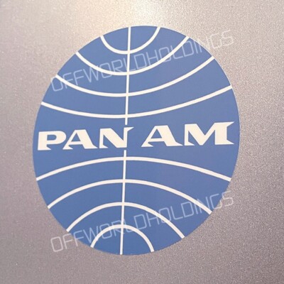 PAN AM LOGO STICKER DECAL 1957-71 VINTAGE VERSION Pan American World ...