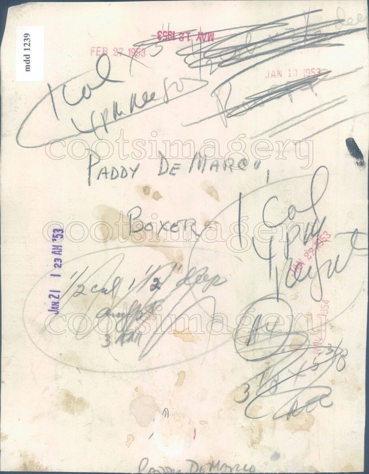 1953 Press Photo Boxer Paddy DeMarco Practicing | eBay