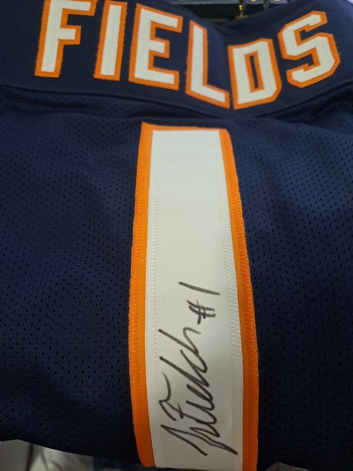 Justin Fields Signed Jersey Beckett BAS COA Auto Autograph Chicago ...