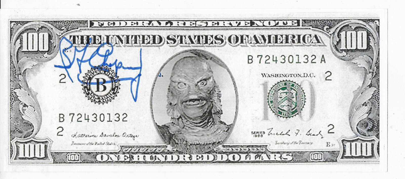 Creature Black Lagoon Autograph Ben Chapman Signed Gill Bill w/Original ...