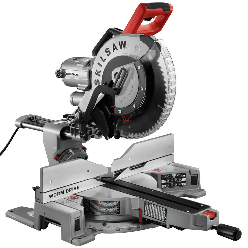 SKILSAW SPT88-02 12” Corded Worm Drive Dual Bevel Sliding Miter Saw for ...