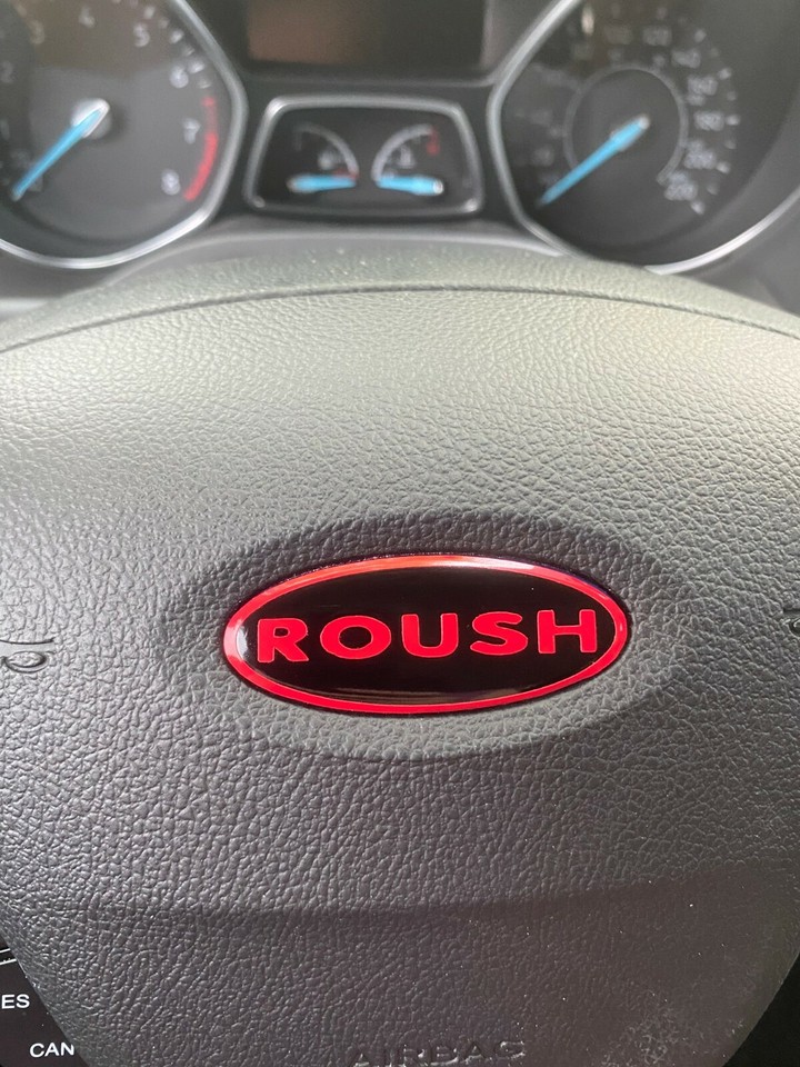 ROUSH Steering Wheel Oval Emblem Decal Overlay Fits Ford Mustang | eBay