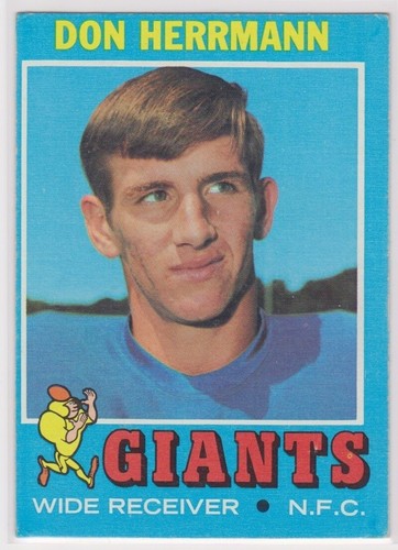 1971 Topps DON HERRMANN - Football Card # 222 - NEW YORK GIANTS | eBay