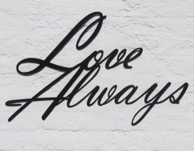 Love Always Wall Decor, Word Metal Wall Art, Metal Art, Cursive Wall ...