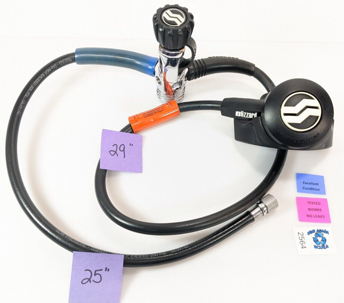 Sherwood Blizzard Scuba Dive Regulator Set Yoke 1st First, + 2nd Second ...