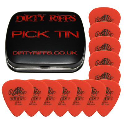 12 x Dunlop Tortex Standard 0.60mm Orange Guitar Picks In A Handy Pick ...