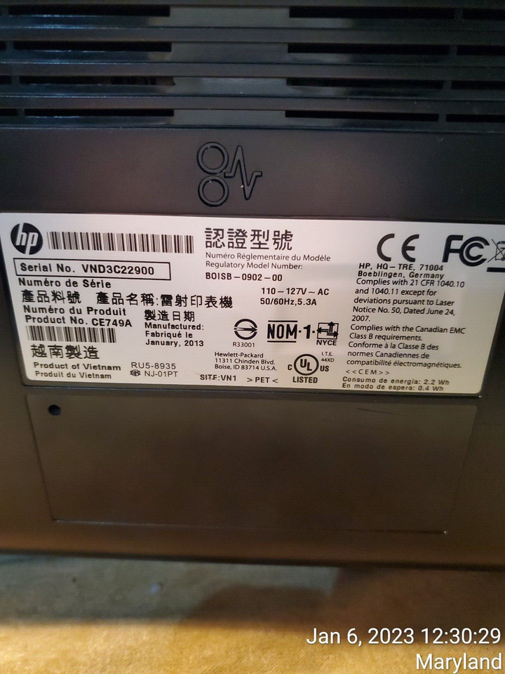 HP Laserjet P1606dn Printer w/ Power cord Brand newToner, Tested ...