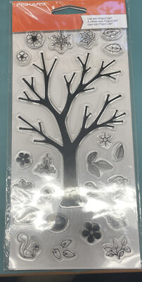 Clear Acrylic Stamp Set by Fiskars Stamps Build-a-Tree Tree 103760-1001 ...