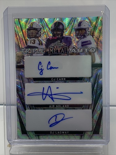 2024 Leaf Metal CJ CARR, AIR NOLAND, DJ LAGWAY Triple Auto Autograph 5/ ...