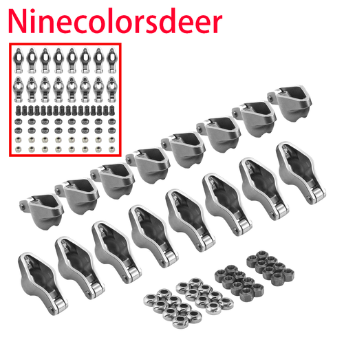 1.6 Ratio 3/8" Roller Tip Rocker Arms For SBC Small Block Chevy 305 350 ...