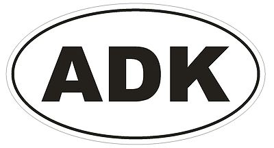 ADK Oval Bumper Sticker or Helmet Sticker D1972 Euro Oval Adirondack | eBay