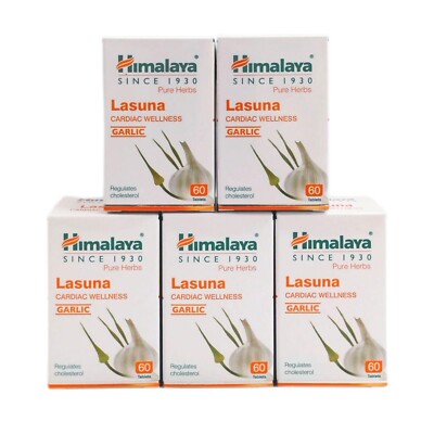 Lasuna Himalaya USA 5 BOX 300 TABLETS Vegetarian Botanical 100% Herbs ...