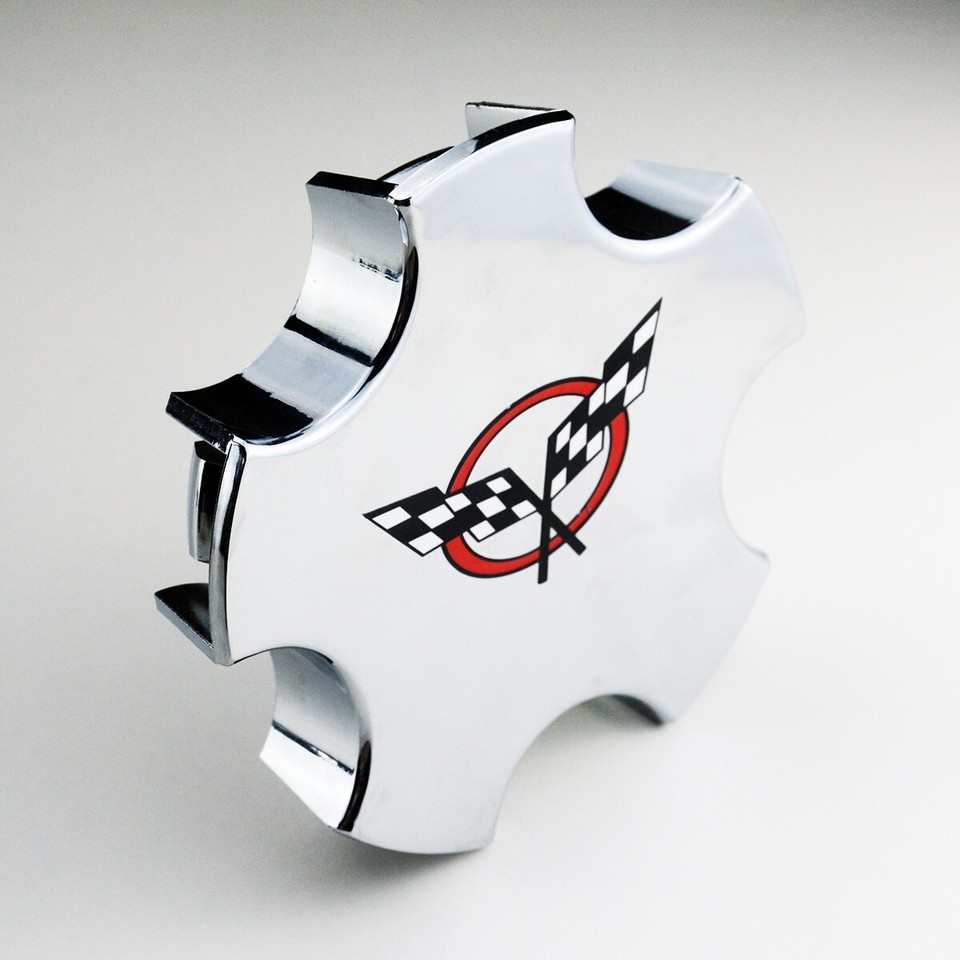 1Pc Fits 2000-2004 C5 Corvette Z06 Cross Flag Logo Wheel Center Caps ...