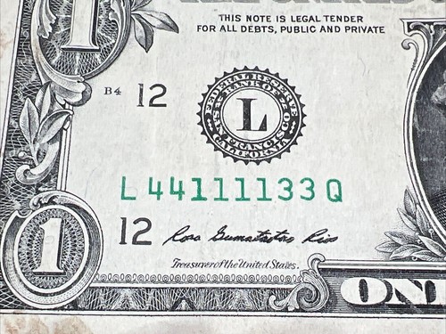 Fancy Series Numbers Four Double Pairs L44111133Q From San Francisco ...