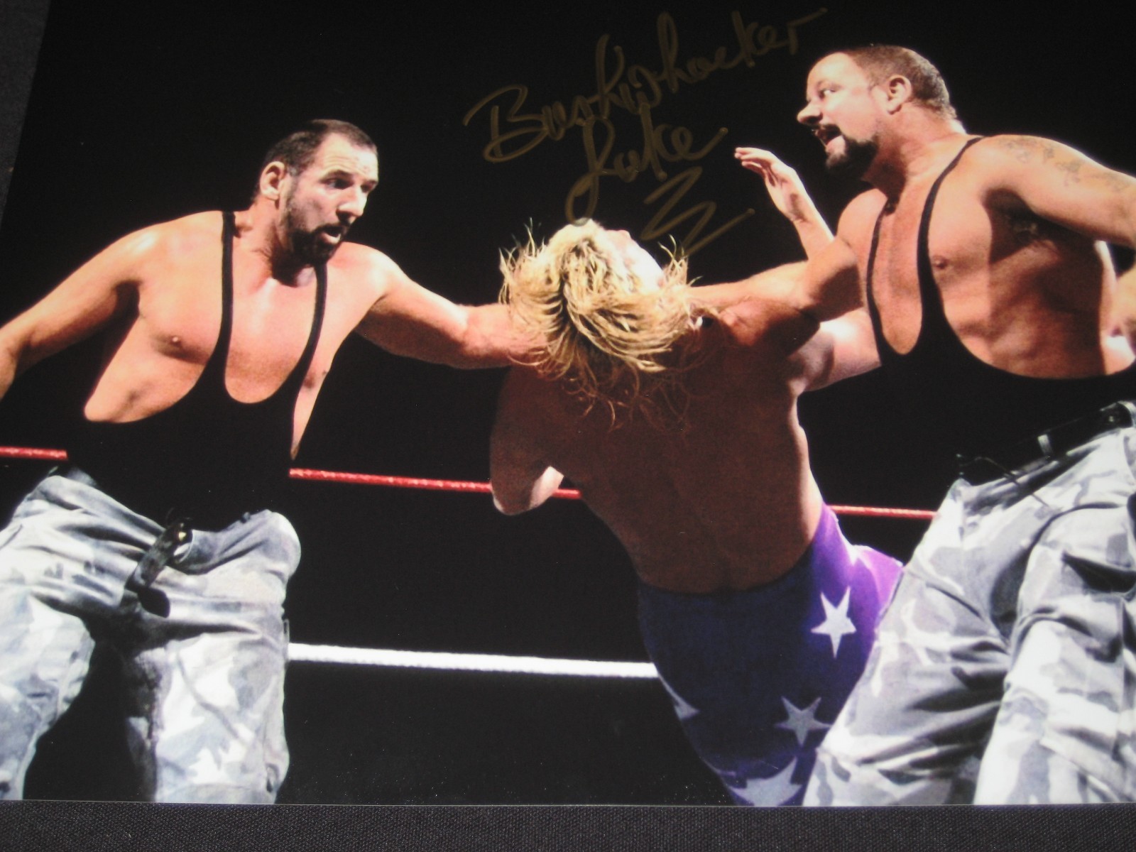 BUSHWHACKER LUKE WRESTLING HALL OF FAMER AUTOGRAPHED 8"x10" PHOTO COA ...