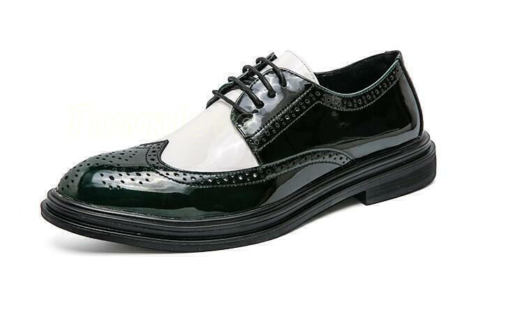 Mens Dress Brogues Derby Wing Tip Formal Business Lace Up Wedding ...