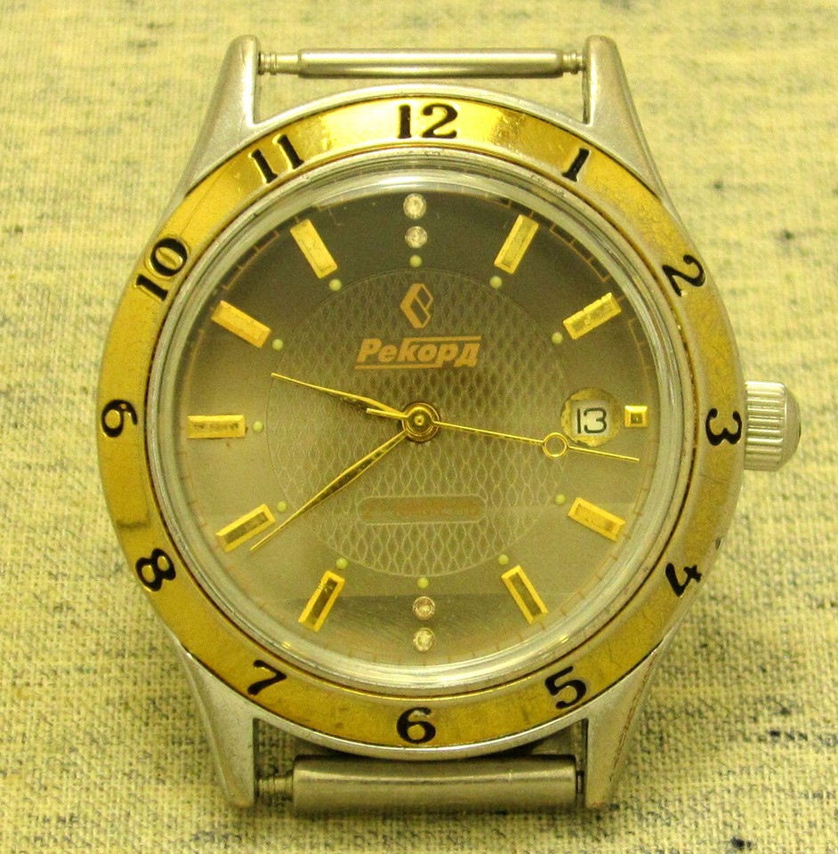 VINTAGE RUSSIAN Men's WATCH REKORD. Mechanism Slava 2414. 21 jewels | eBay