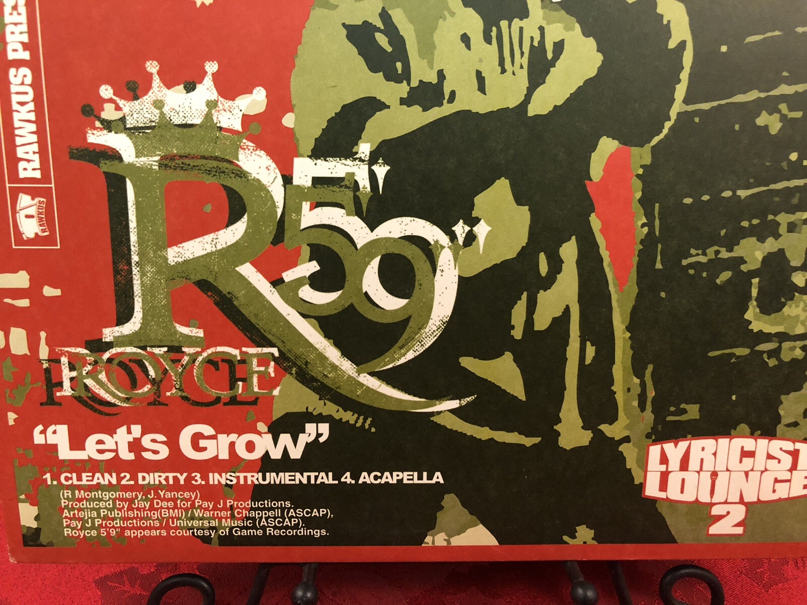 Lyricist Lounge 2 Cocoa Brovaz "Get Up" & Royce 59 "Let's Grow" Record | eBay