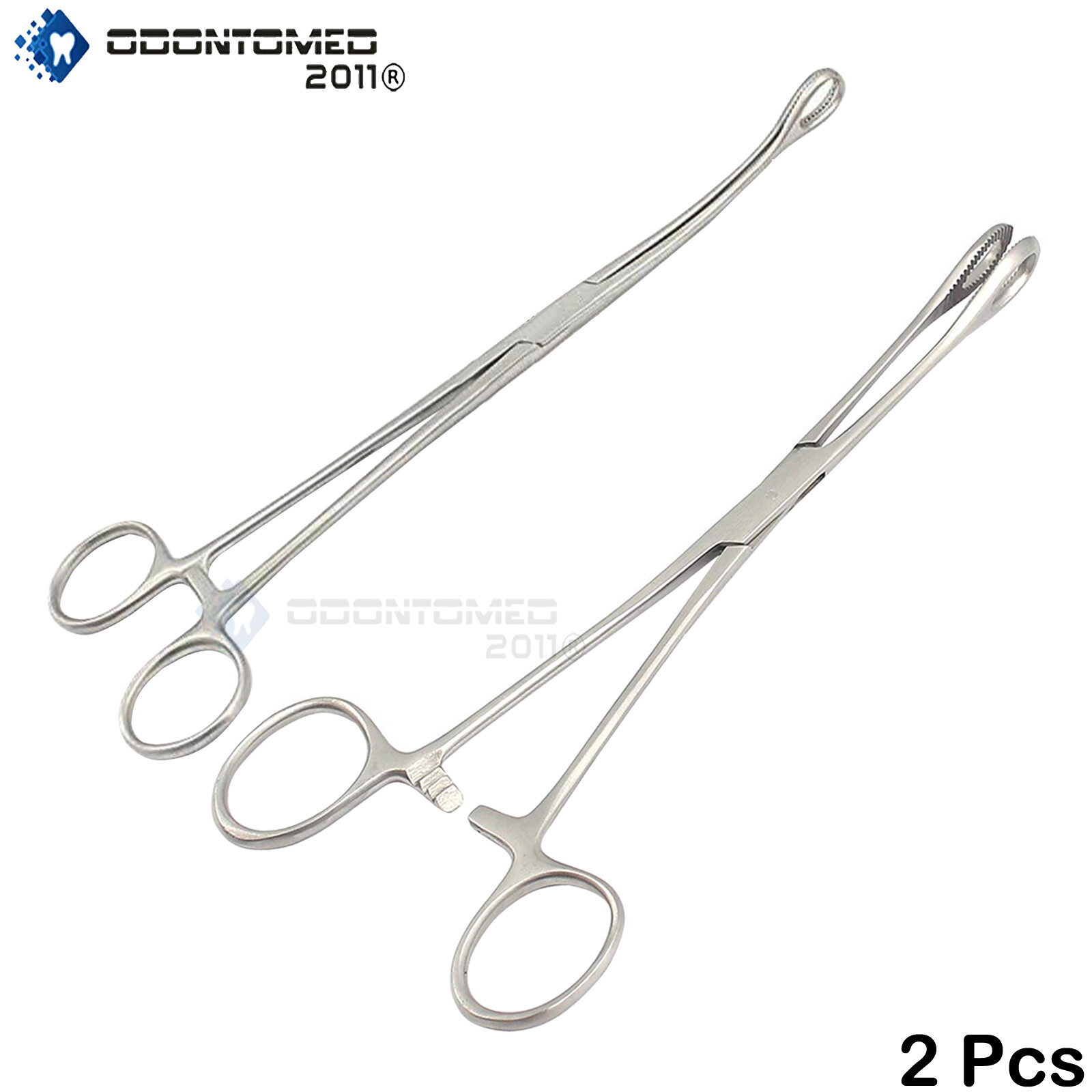 2 Forester Sponge Forceps 10" Straight & Curved Body Piercing Kit ...