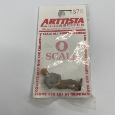 Arttista O Scale #1376 Construction Worker Pewter Figure - Model Trains ...