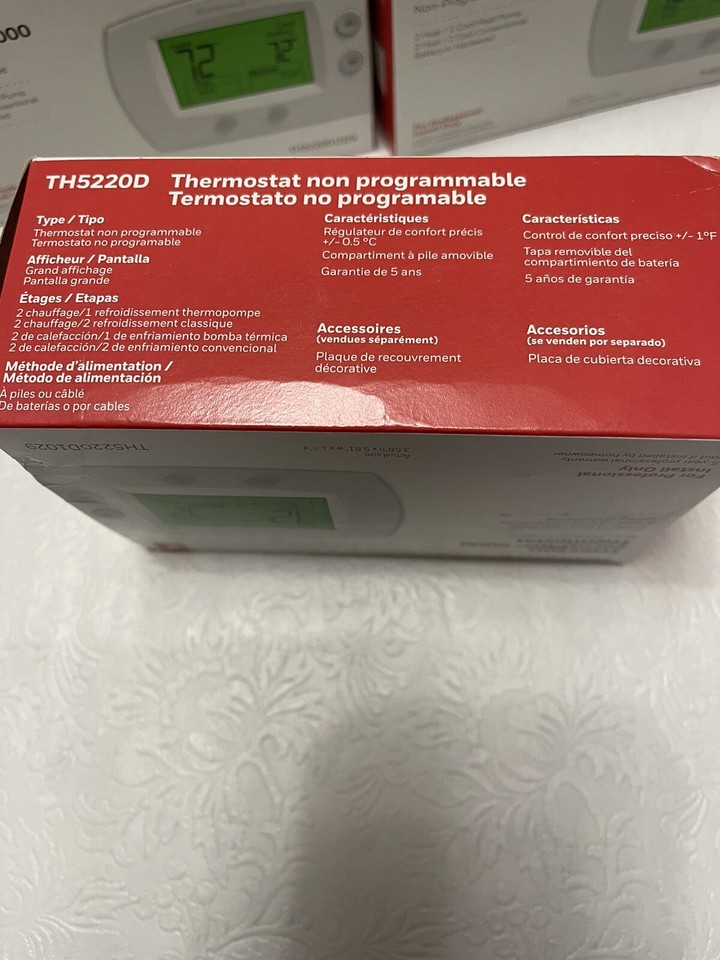 Honeywell TH5220D Focus PRO 5000 Thermostat | eBay