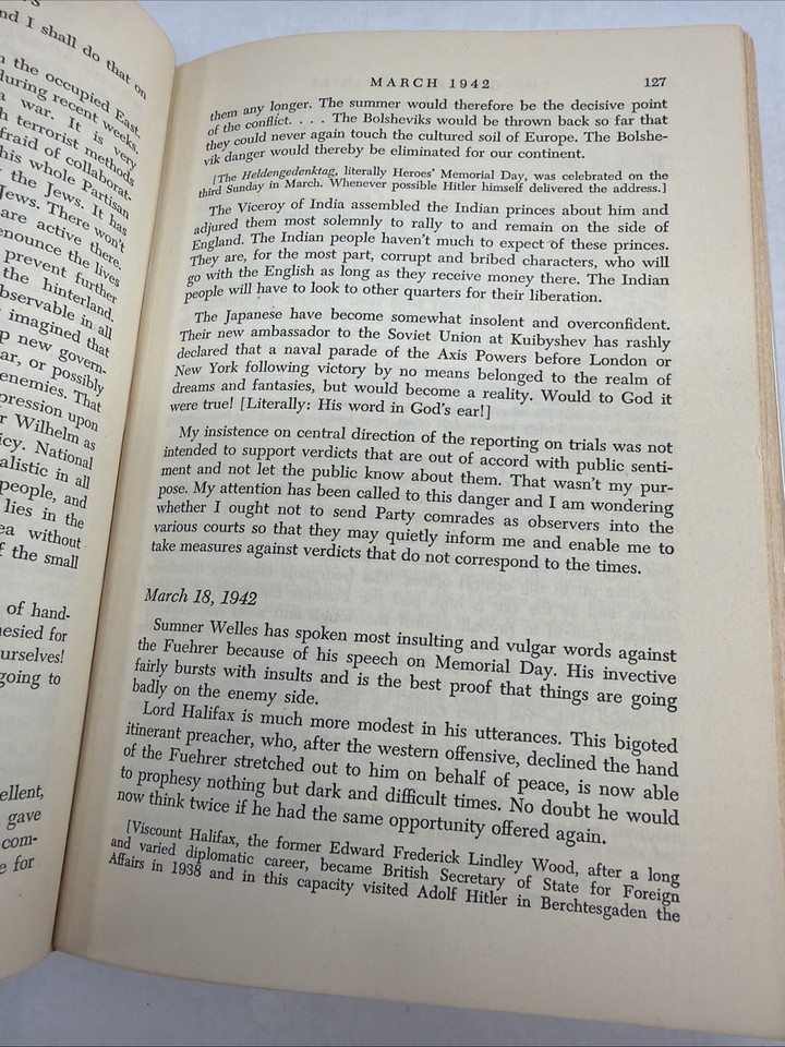 The Goebbels Diaries World War II Germany 1948 Book of the Month Club ...