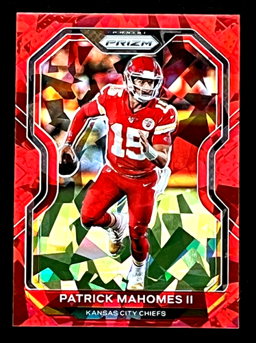 Patrick Mahomes II 2020 Prizm Red Cracked Ice Parallel Kansas City ...