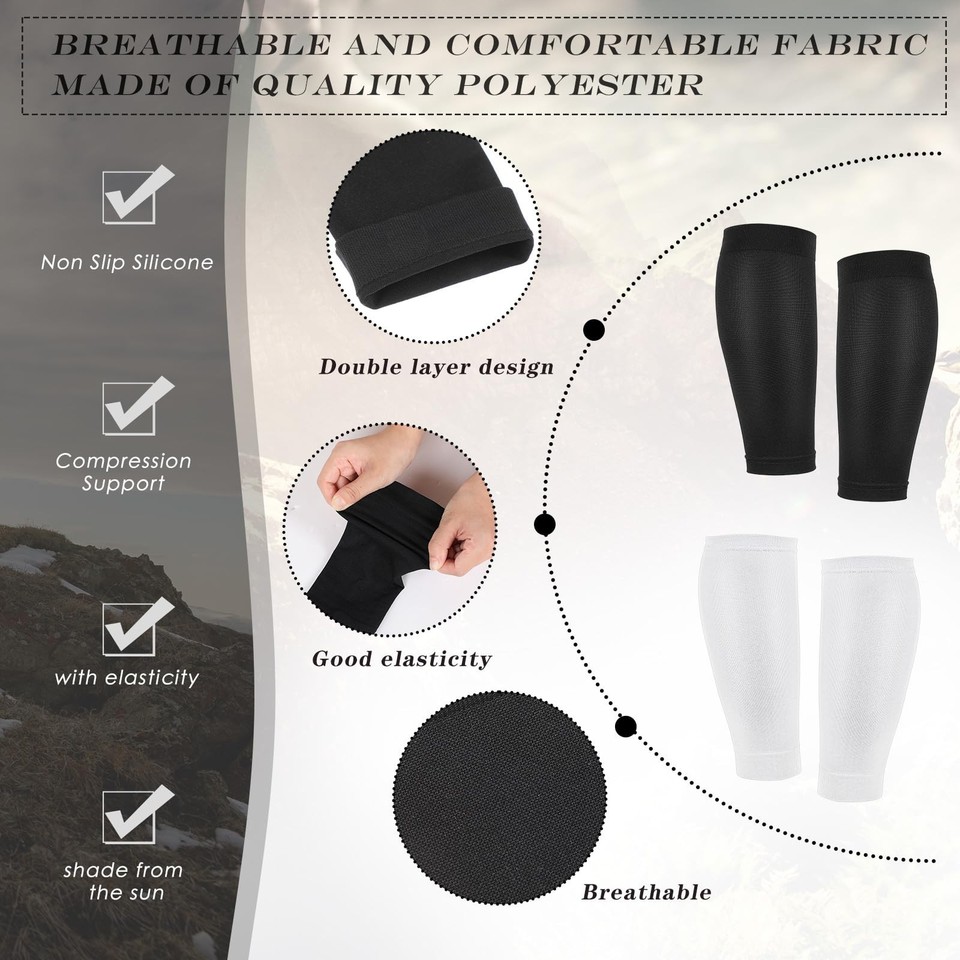 Tarpop 4 Pairs Kid Soccer Calf Sleeves Youth Leg Sleeves for Football ...