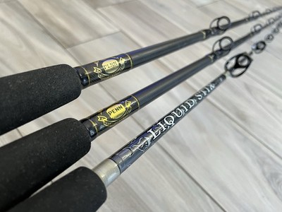 Lot 3 Conventional Big Game Fishing Rods Penn Pro Guide & GS & Liquid ...