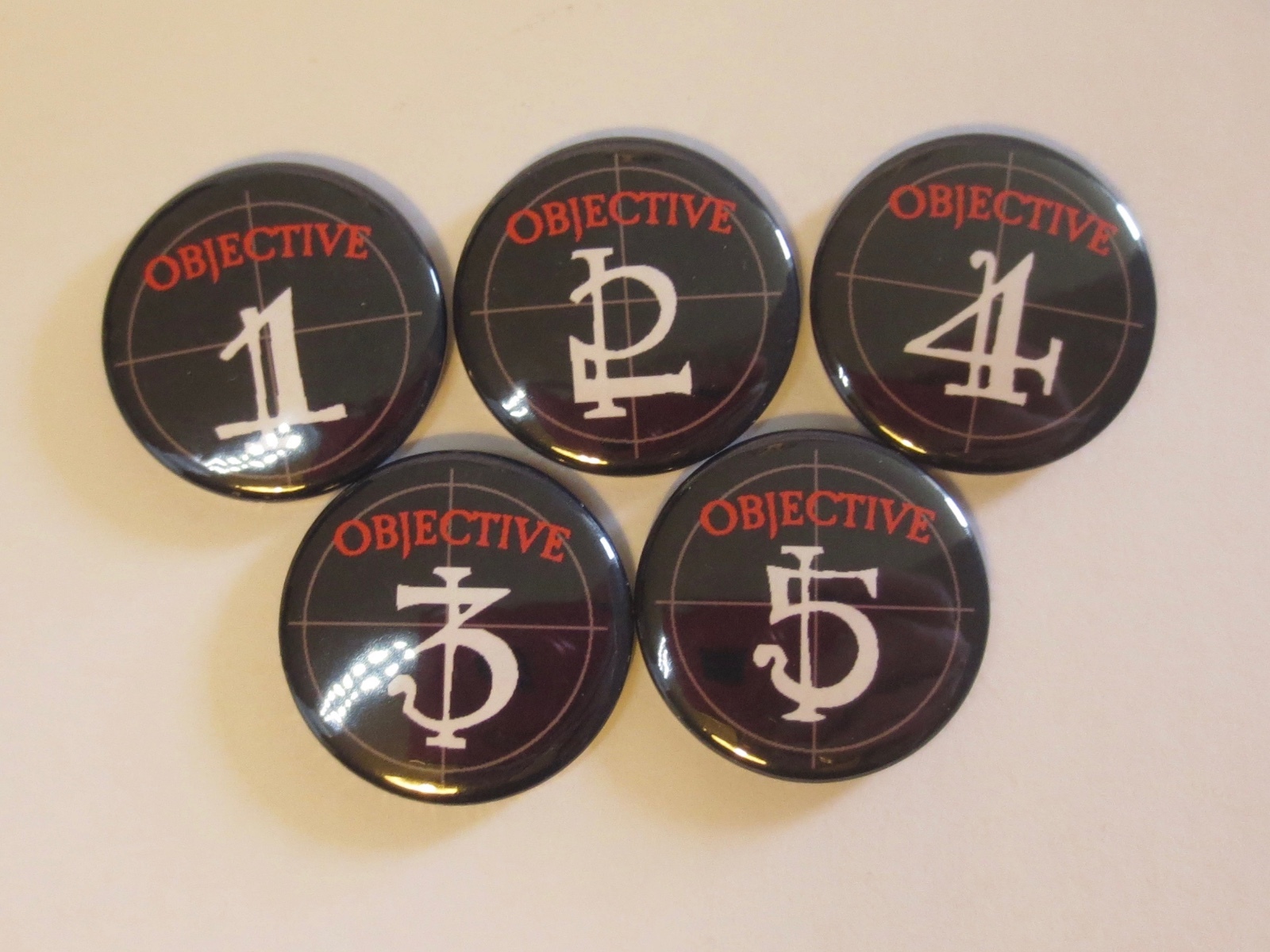 1-5 Objective Markers 25mm Game Tokens Warhammer Bolt Action Age of ...