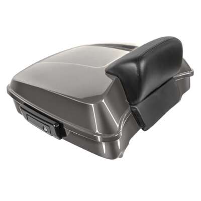 Hogworkz Gray Haze Chopped Tour Pack w/ Slim Backrest Black Hardware ...
