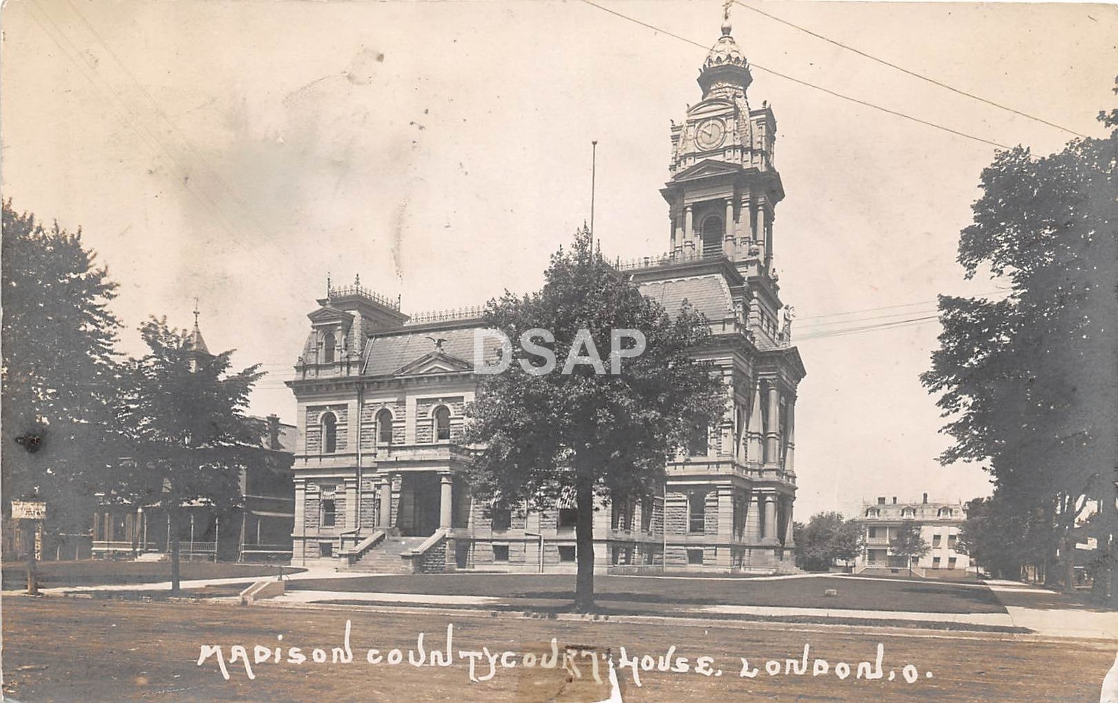 Ohio Postcard Real Photo RPPC 1912 LONDON Madison County Court House | eBay