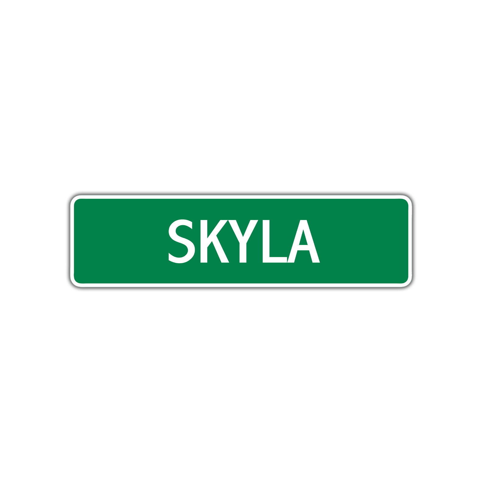 Skyla Girls Name Letter Printed Label Wall Art Decor Novelty Aluminum ...