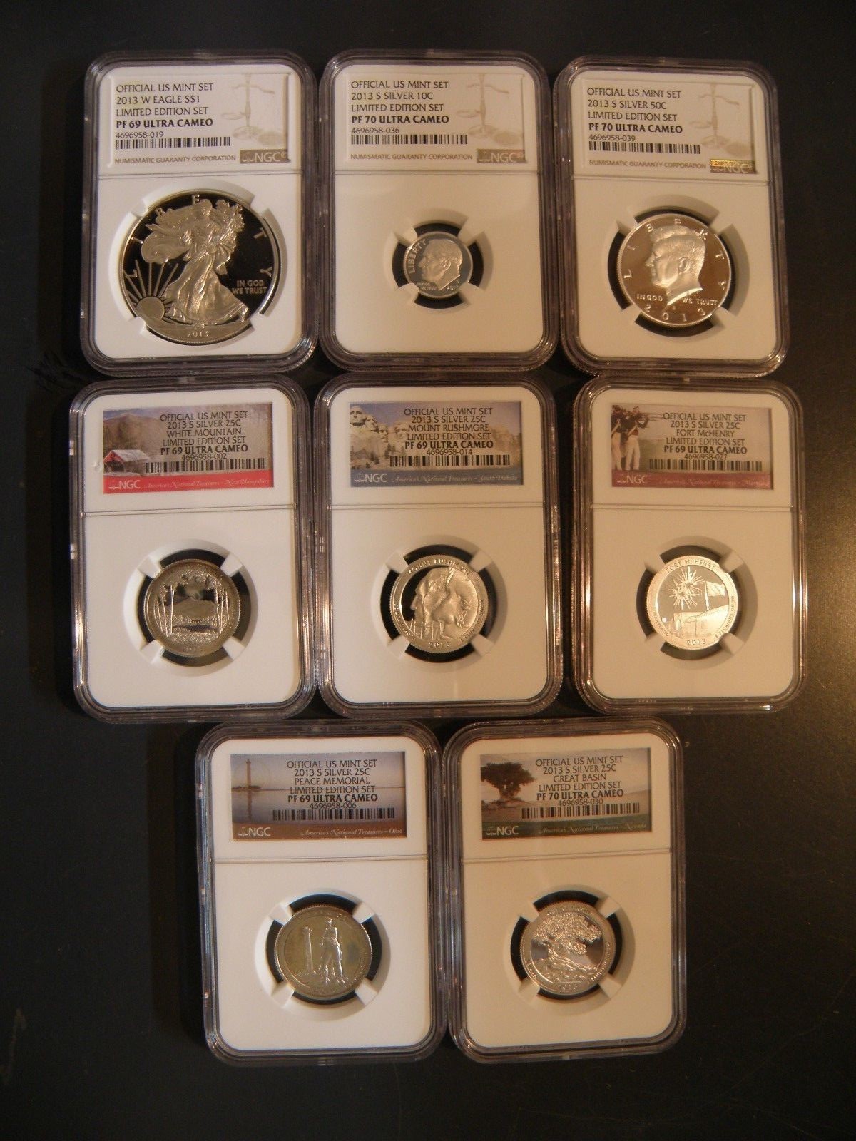 2013 LIMITED EDITION PROOF SET "NGC" SPECIAL QUARTER LABELS "ONLY ONES ...