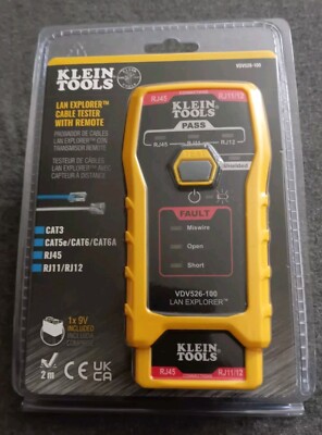 Klein Tools LAN Explorer Data Cable Tester With Remote VDV526-100 NEW ...
