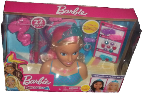 BARBIE DREAMTOPIA MERMAID STYLING HEAD W/ 22 PIECES+ TIARA FOR YOU ...