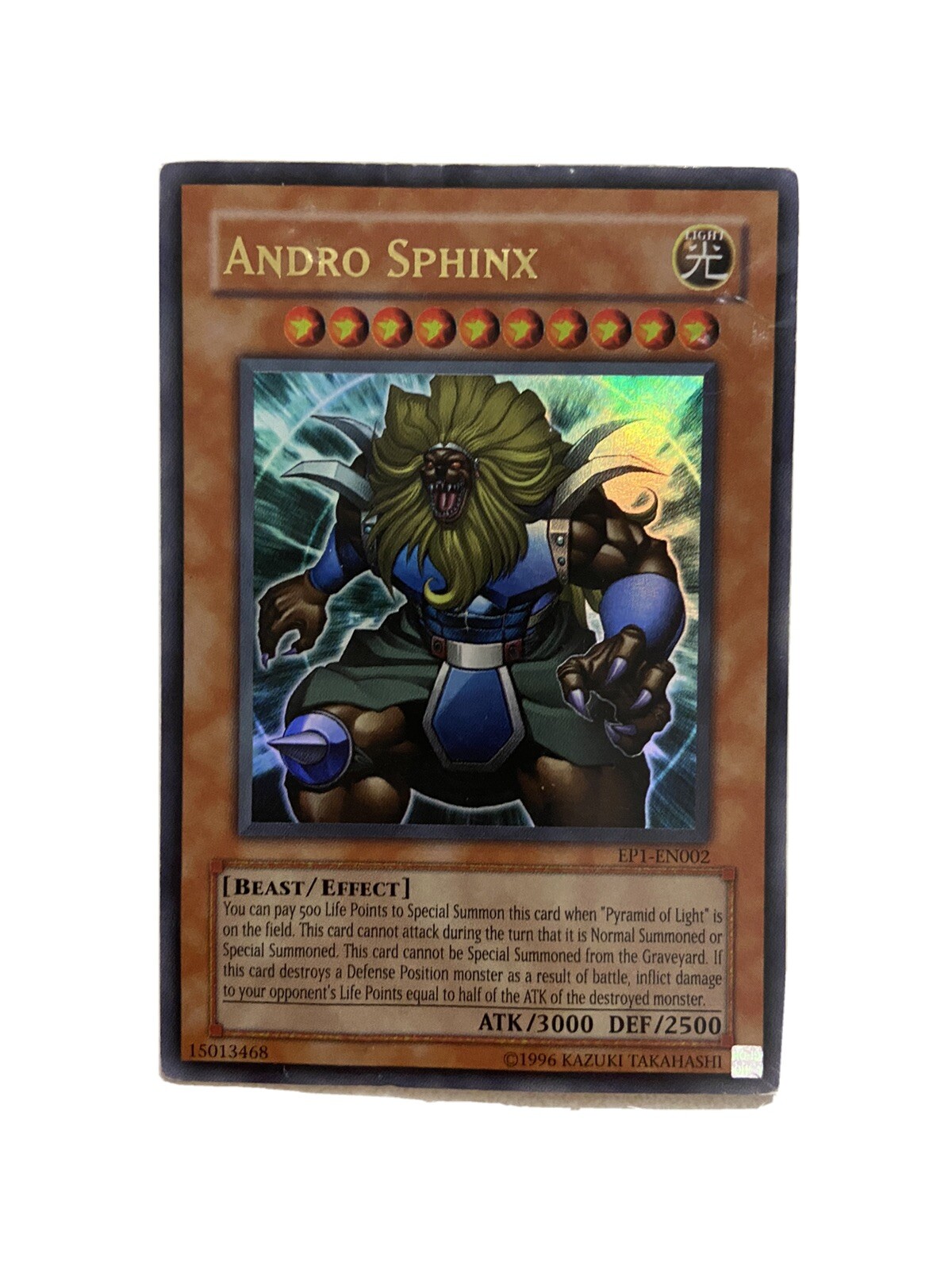 2004 Exclusive Andro Sphinx Yu-Gi-Oh Card EP1-EN002 | eBay