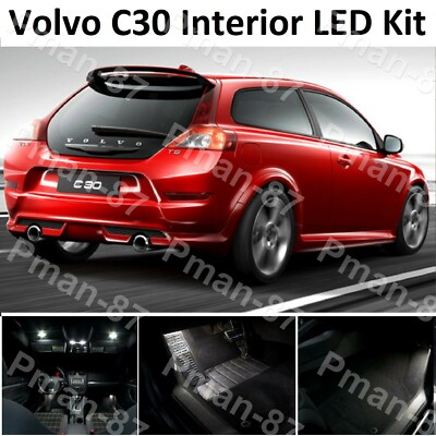 DELUXE VOLVO C30 LED INTERIOR UPGRADE KIT BULB SET XENON WHITE UK ...