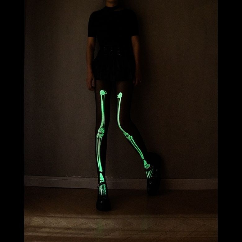 Neon Luminous Fishnet Tights Glow in The Dark Bodystockings Suspenders ...