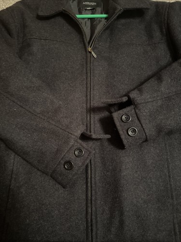 Aberdeen Wool Blend Bomber Jacket Flight Coat Mens Small Insulated ...