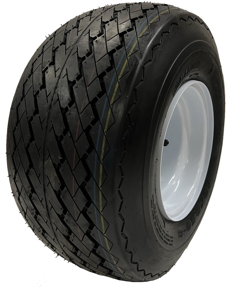4-Pk 8" 18X8.50-8 White Golf Cart Wheels Tires Fit Club Car, Cushman ...