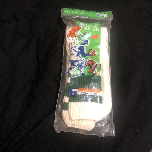 New With Tags White Green Stripes Vintage Ballston Tube Socks Size 9-15 ...
