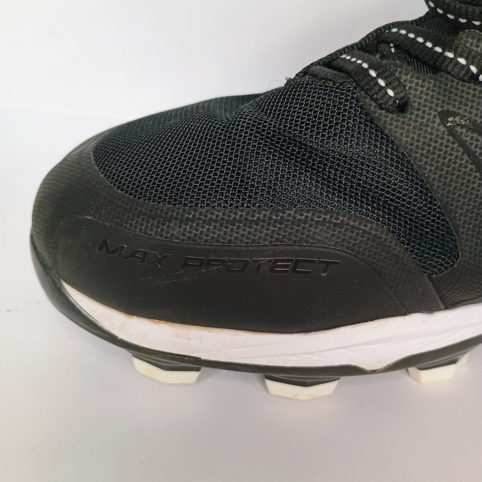 Rawlings Low Top Baseball Cleats Size 11 D Black White Mach Max Protect ...