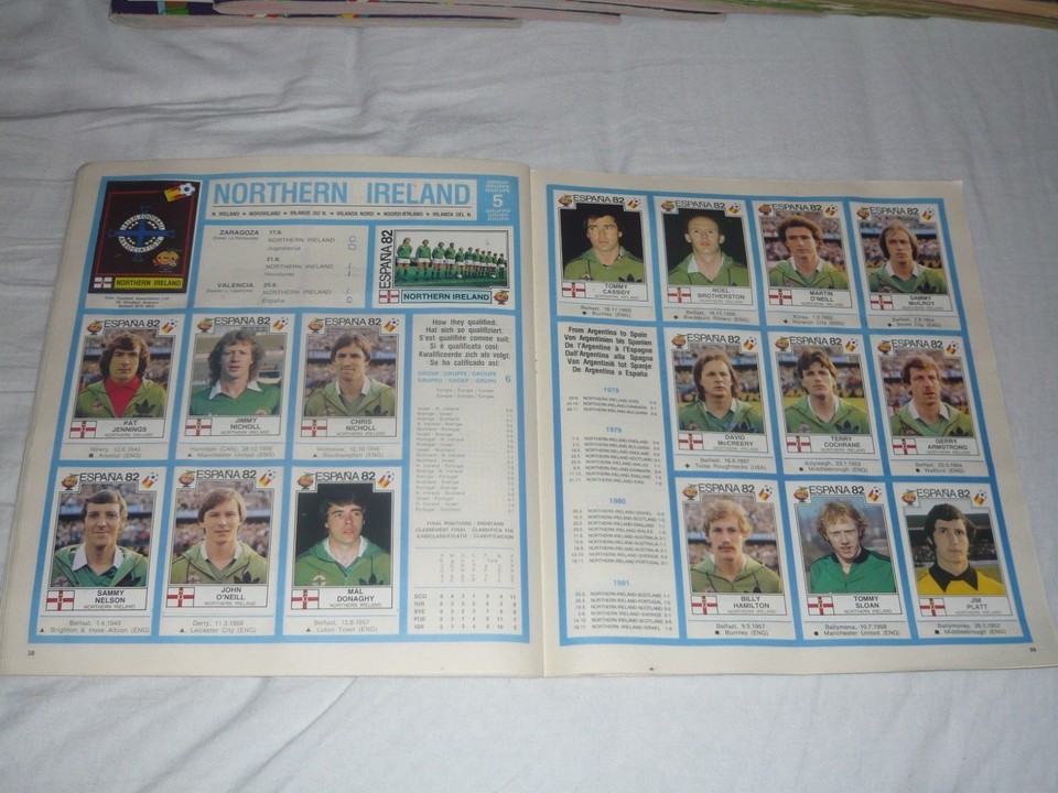 PANINI 1982 WORLD CUP ESPANA 82 ALBUM COMPLETE FULL STICKERS SET RARE ...
