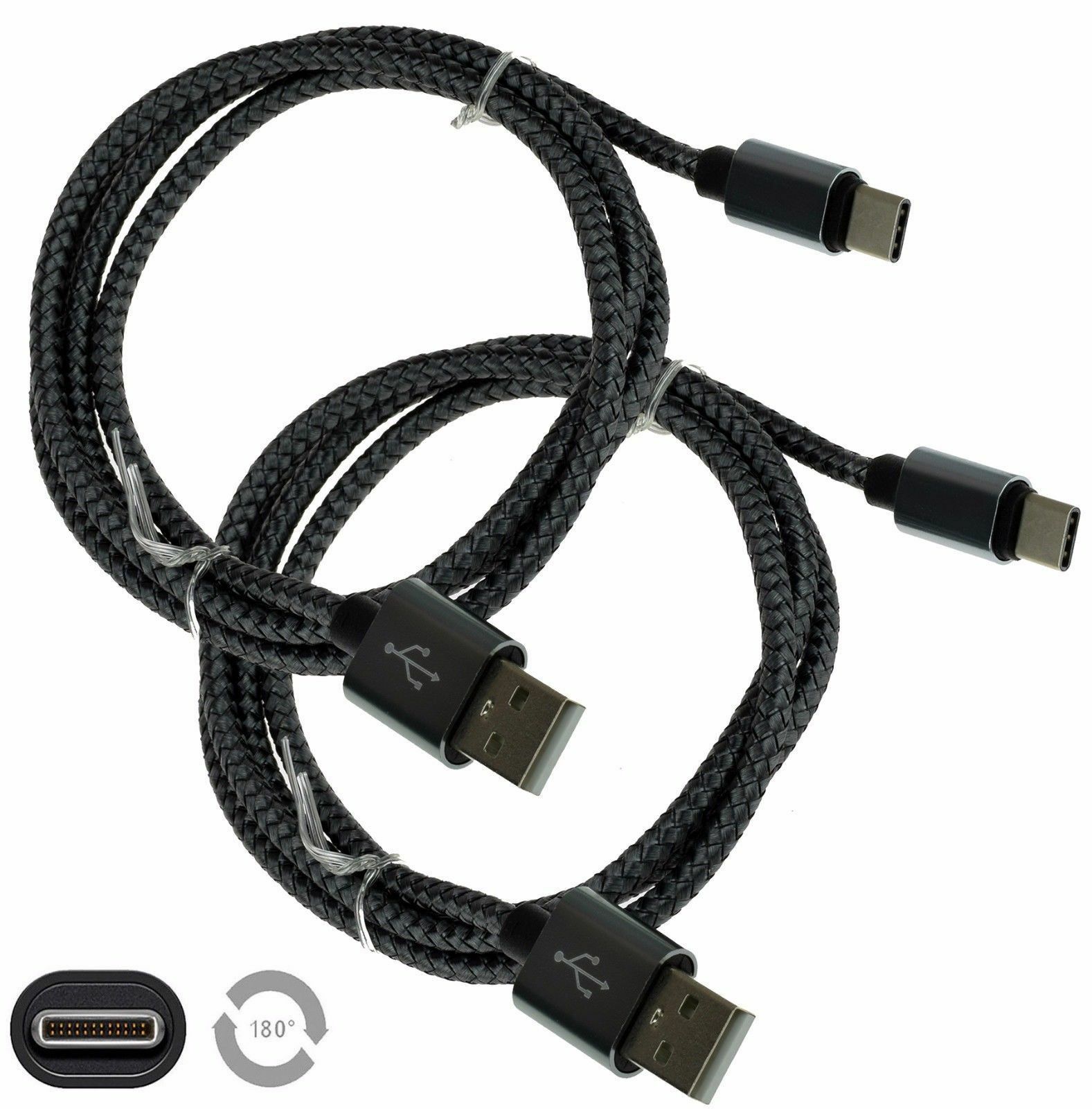 2X USB-C Datenkabel USB Typ C Kabel Aluminium Auflader Cable für Huawei ...