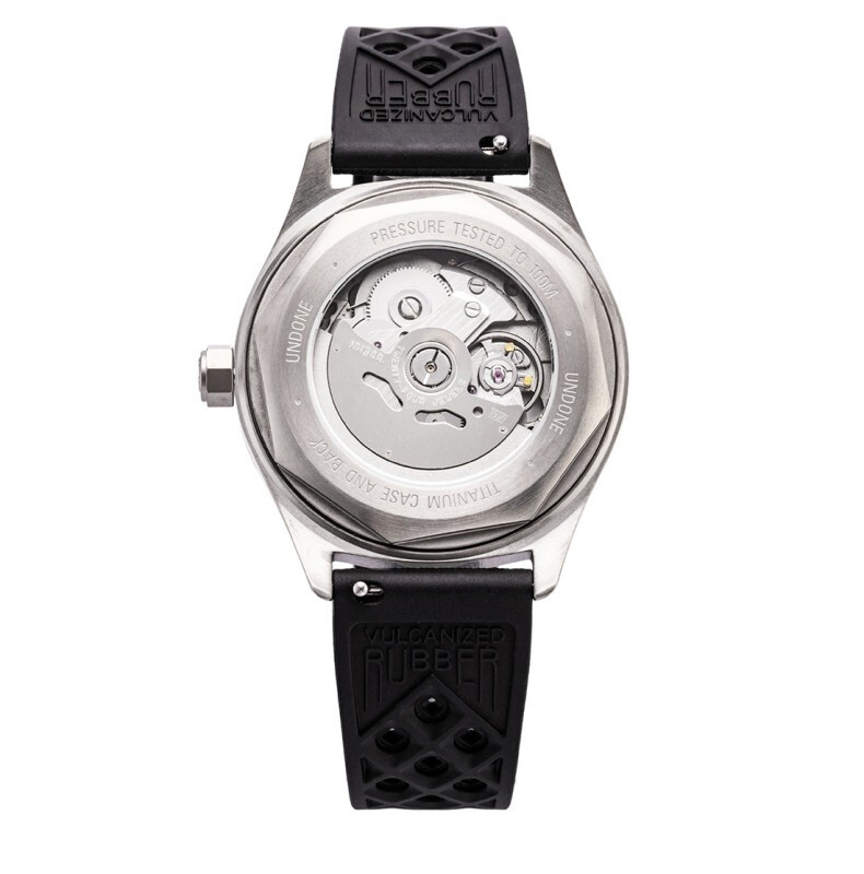 Undone Basecamp Explorer Automatic Titanium Black Green Silicone Men's Watch | eBay